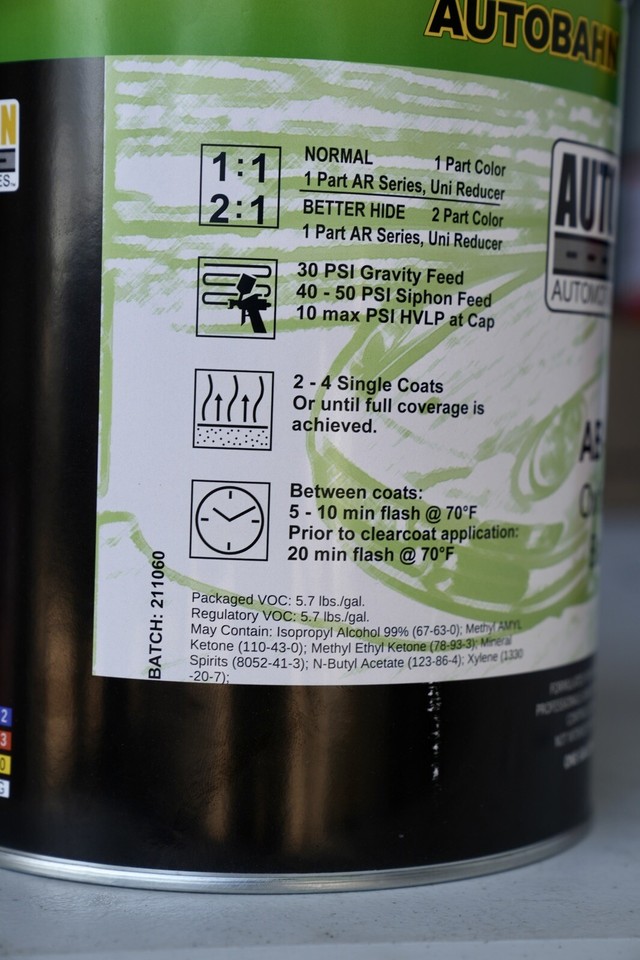 Autobahn Oxford White Basecoat Car Auto Paint GALLON AB-YZ Ford Code YZ ...