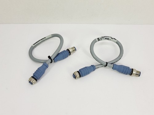 (2) TURCK U0320-02 RSC RKC 572-0.3M Devicenet Cable M12 Femal to M12 ...