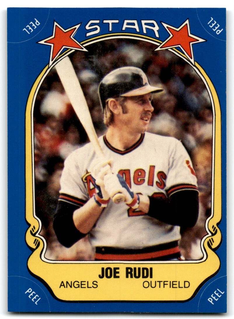 1981 FLEER STAR STICKERS JOE RUDI CALIFORNIA ANGELS #113 | eBay