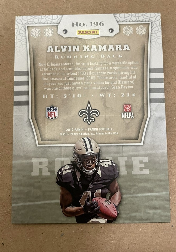 2017 Panini #196 Alvin Kamara Rookie | eBay