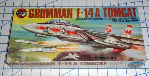 Airfix Grumman F-14A Tomcat US Navy Fighter 1:72 Scale Model Kit 5013 ...