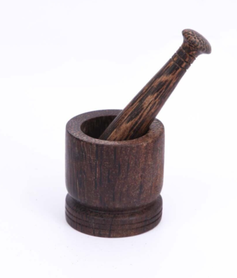 Pestle & Mortar Kithul Wooden Handmade Traditional Grinder New Ceylon ...