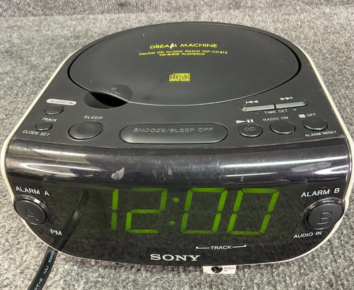 Sony Dual Alarm Clock AM/FM Radio Dream Machine MP3 CD Player ICF-CD815 ...