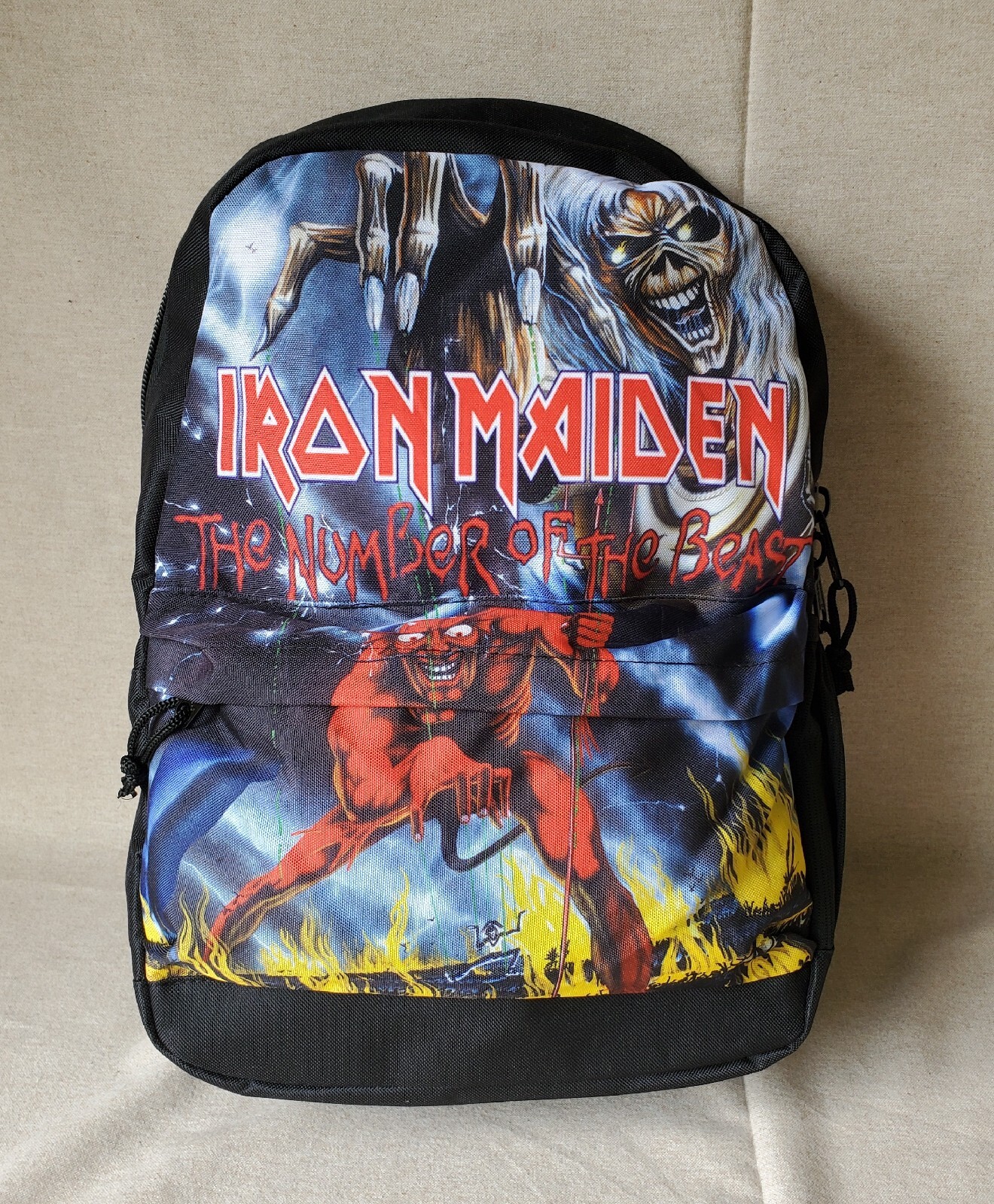 NWT! RockSax Iron Maiden Backpack Number Of The Beast 17x13x6 w/ Laptop ...