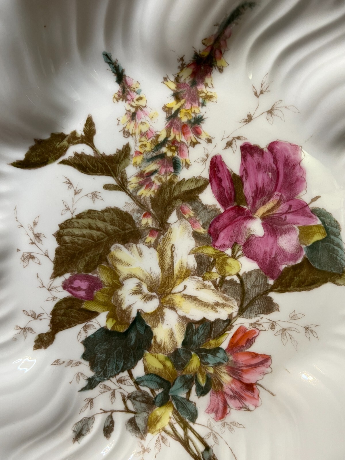 Antique Carl Tielsch CT Germany Ornate Handled Porcelain Serving Bowl ...