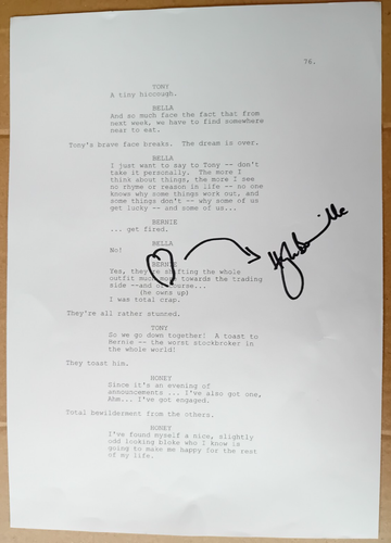 ORIGINAL AUTOGRAPHED NOTTING HILL SCRIPT PAGE HUGH BONNEVILLE Bernie | eBay