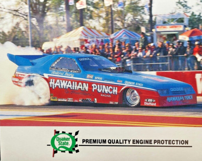 VRHTF NHRA SUPER COOL RARE "HAWAIIAN PUNCH FUNNY CAR" QUAKER STATE HAND ...