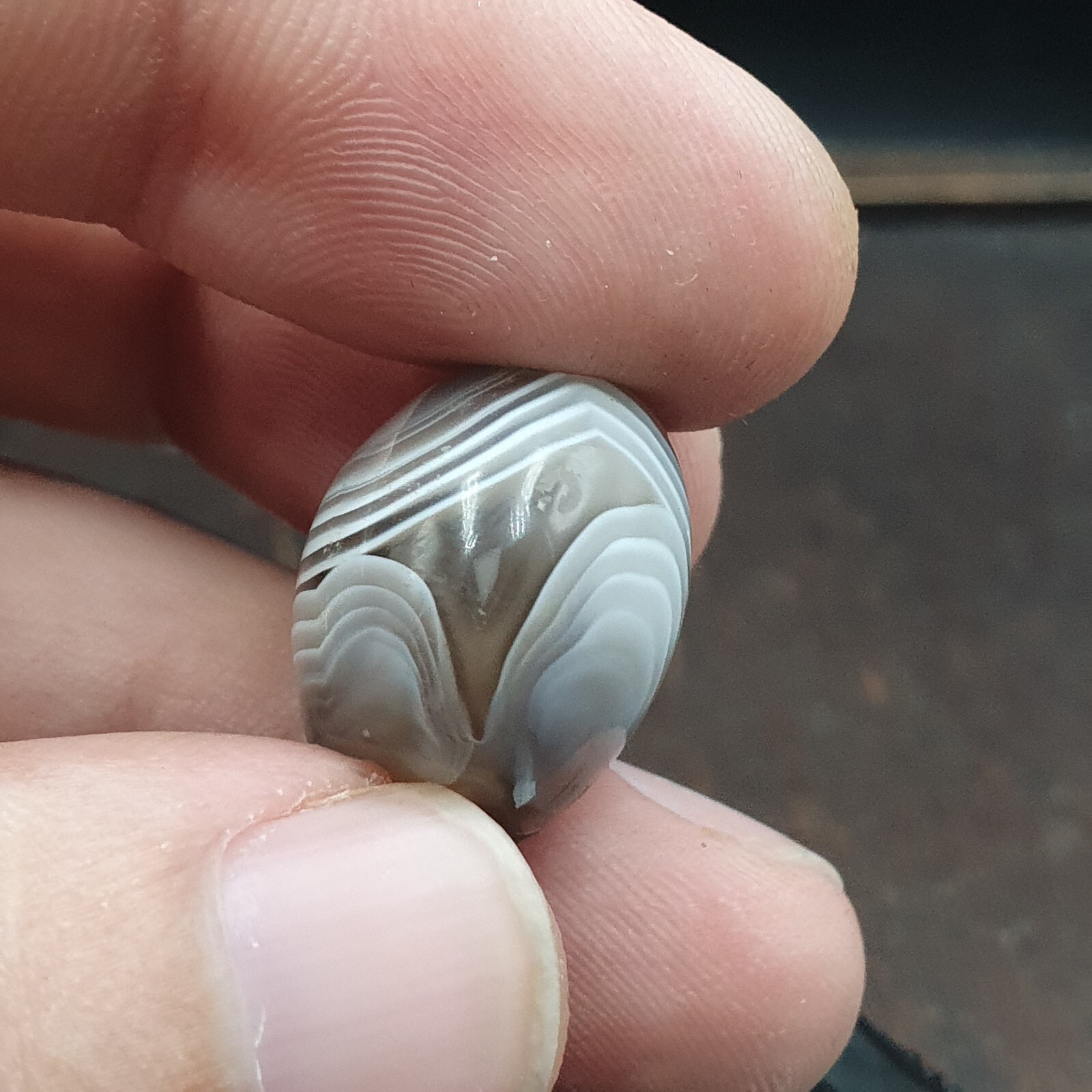 Exquisite Antique Tibetan Gray Agate Bead Rare Agate 18x17.2mm Natural ...