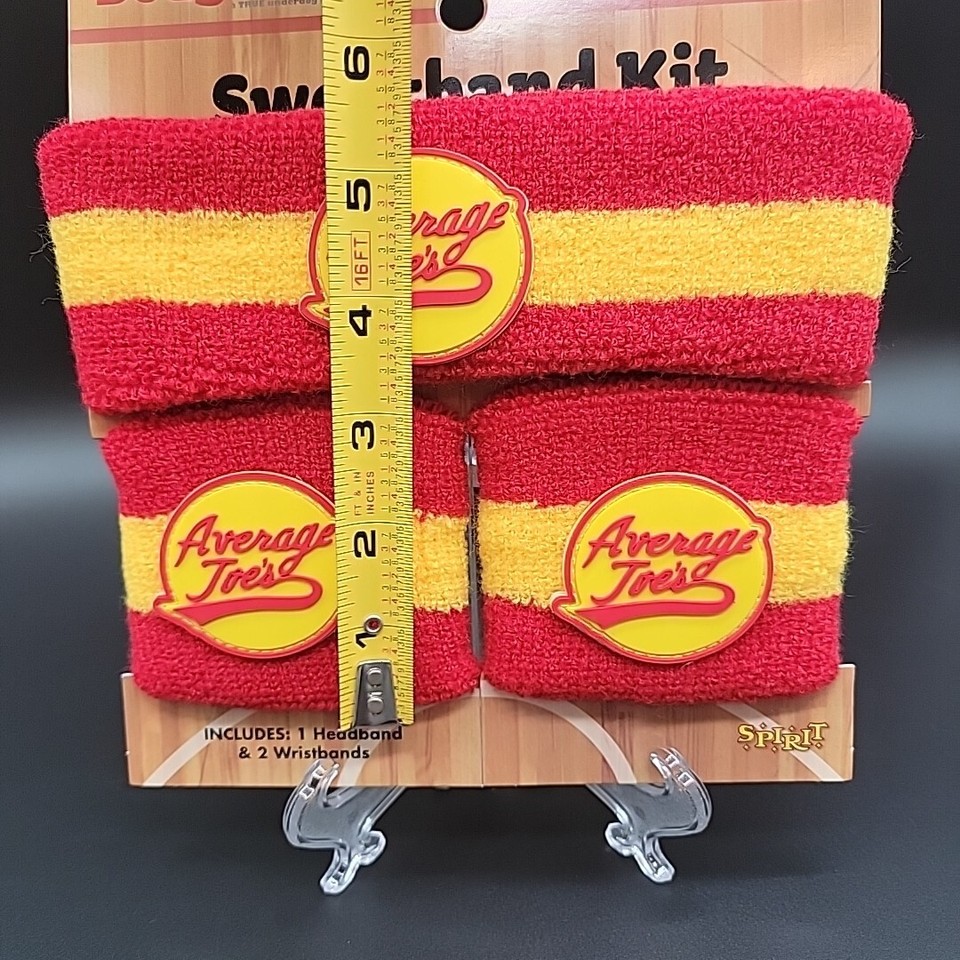Average Joe's Dodgeball Movie Sweatband Kit 1 Headband 2 Wristbands for ...