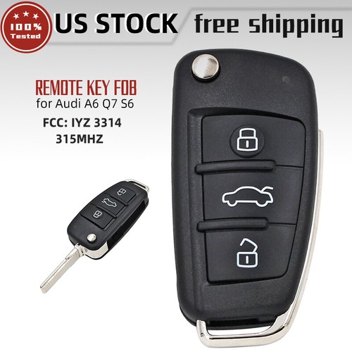 for Audi A6 Q7 S6 Replacement Car Remote Flip Key Fob 8E Chip 315MHZ ...