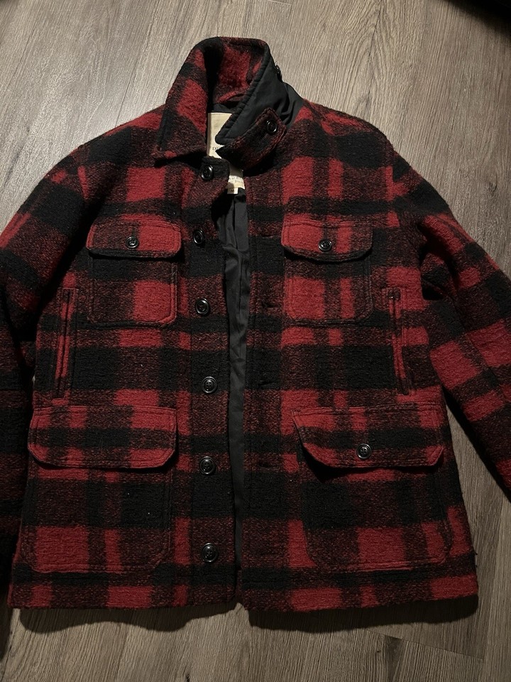 Denim & Supply Ralph Lauren Plaid Barn Jacket Coat Wool Blend Mens Fuzzy Medium | eBay