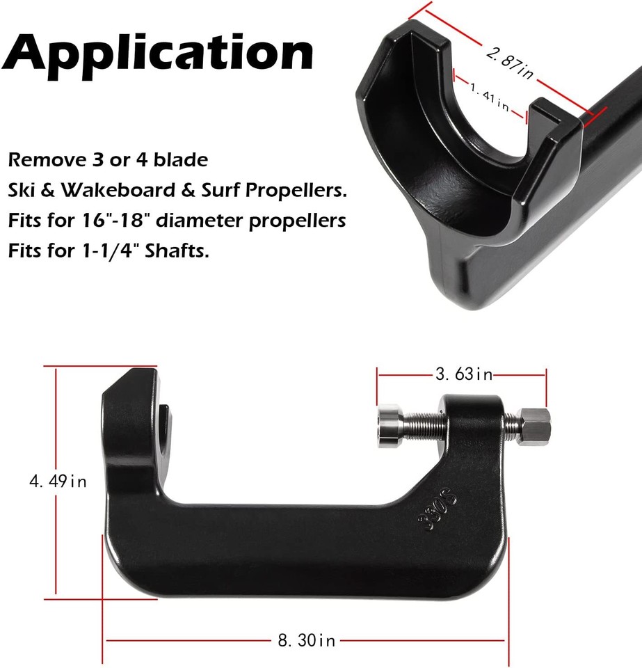 Marine C Clamp 330S Propeller Puller 1 1/4" Shafts for Ski Wakeboard ...