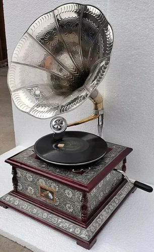 Antique HMV Gramophone Fully Functional Working Phonograph win-up ...