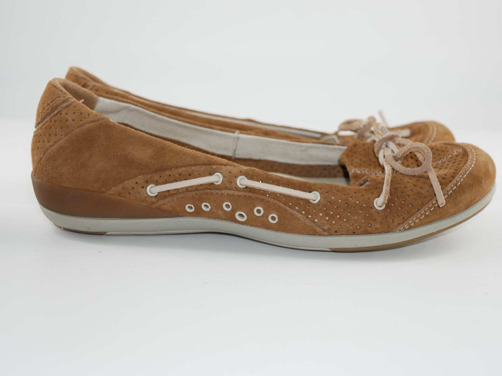 Merrell Avanti Otter Beige Brown Leather Ballet Flats… - Gem