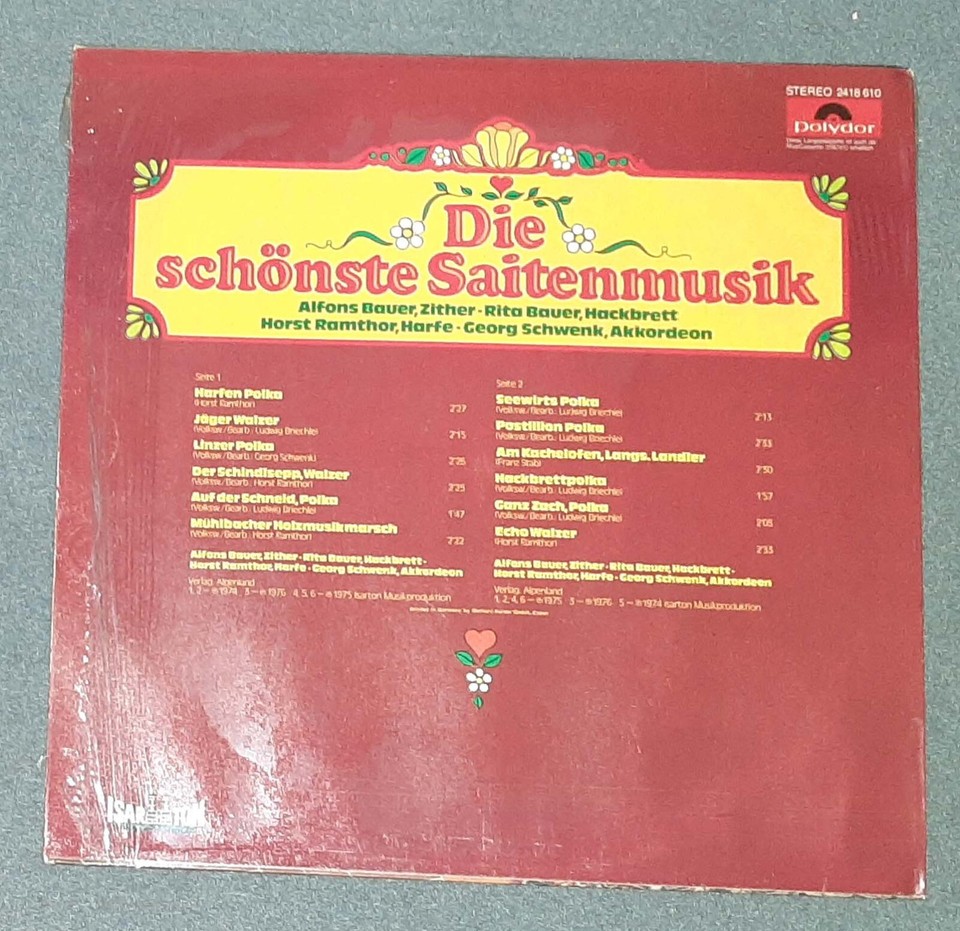 Die schonste Saitenmusik (Record Album) | eBay