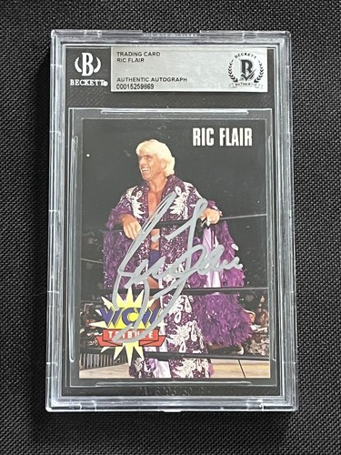 RIC FLAIR 1995 CARDZ WCW MAIN EVENT SIGNED AUTOGRAPHED CARD BAS ...