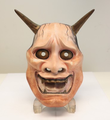 Japanese Ja / Hannya Noh Mask, Polychrome, Very fine sculpt, gold eyes ...
