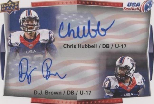 2015 Upper Deck USA Football - U-17 Duals D.J. Brown, Chris Hubbell ...