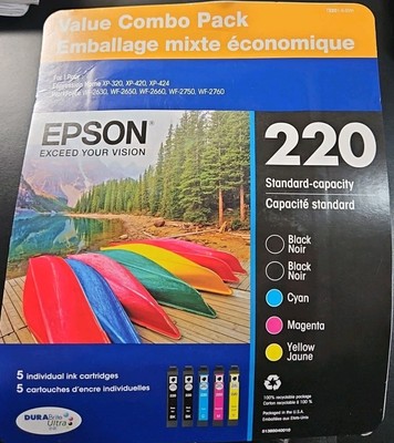 3-Pack Genuine Epson 220 WorkForce Express Magenta Yellow Blue Bl ...