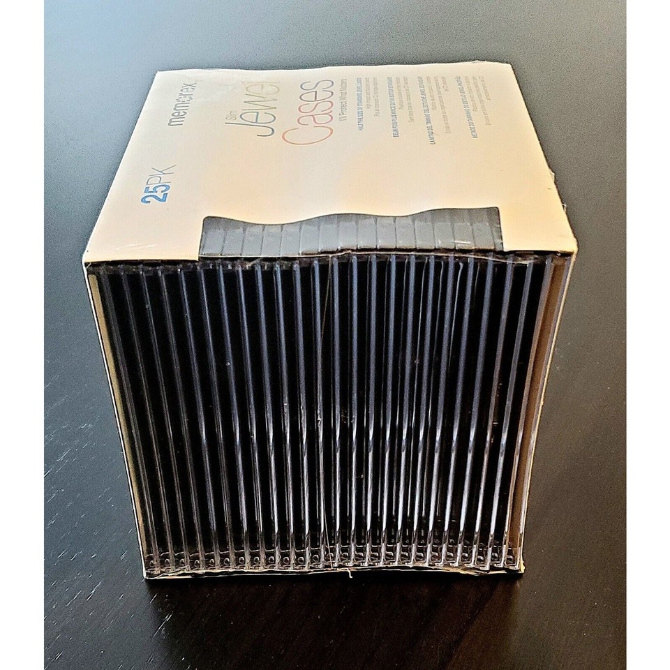 Brand New Sealed Memorex Slim Double Clear Jewel Cases 25 CD/DVD. | eBay