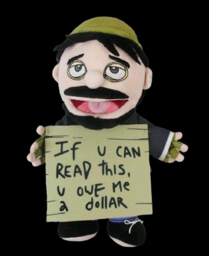 SML OFFICIAL/ HOMELESS GUY PUPPET/COLLECTABLE PLUSH PUPPET/ WITH ...