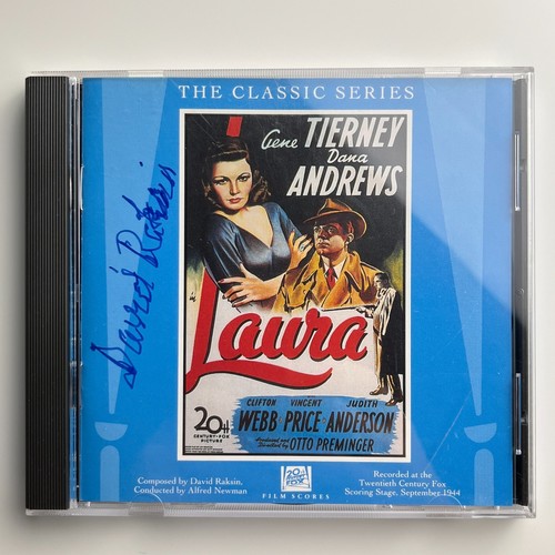 David Raksin SIGNED Laura CD Soundtrack including Bernard Herrmann's ...