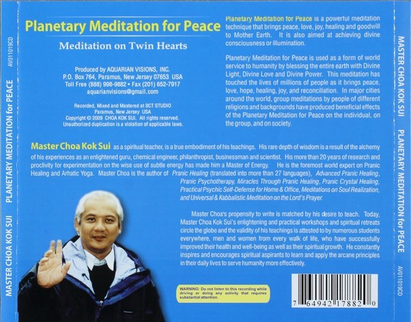 Master Choa Kok Sui ‎– Planetary Meditation For Peace: Meditation On Twin Hearts 764942178820| eBay