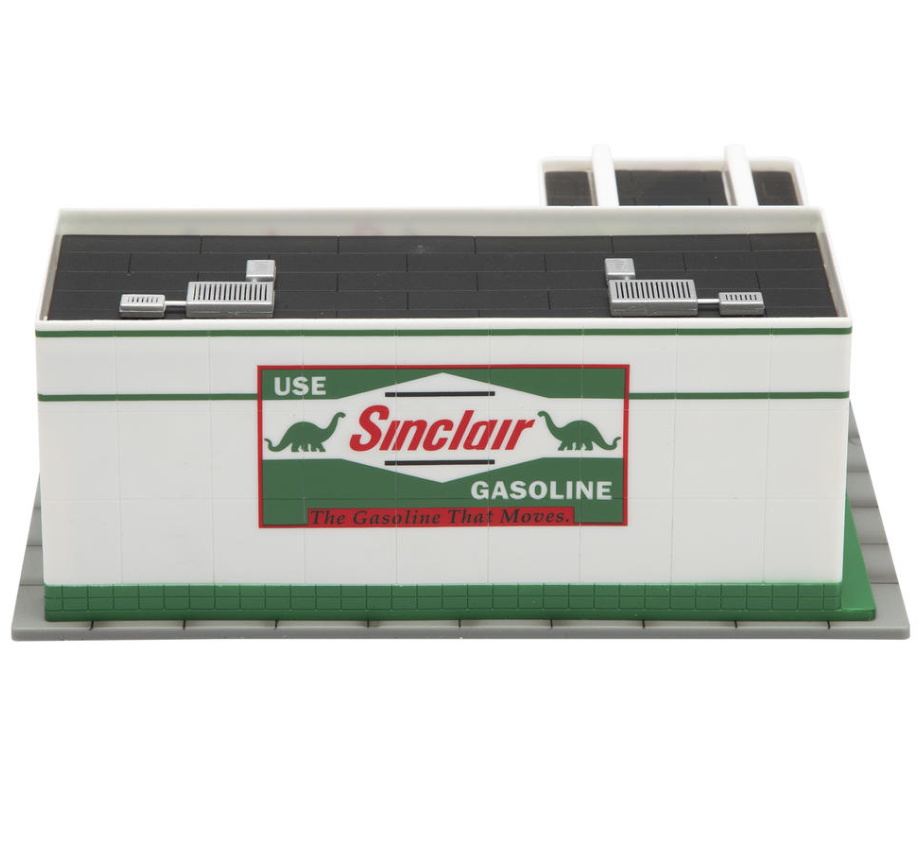HO 1:87 Scale Sinclair Gas Station Fully Assembled Light-Up Model Train ...