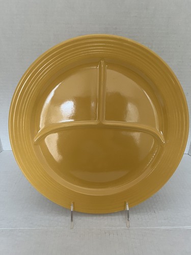 Vintage Fiesta Divided Grill Compartment Plate Yellow Larger 11.75" USA ...
