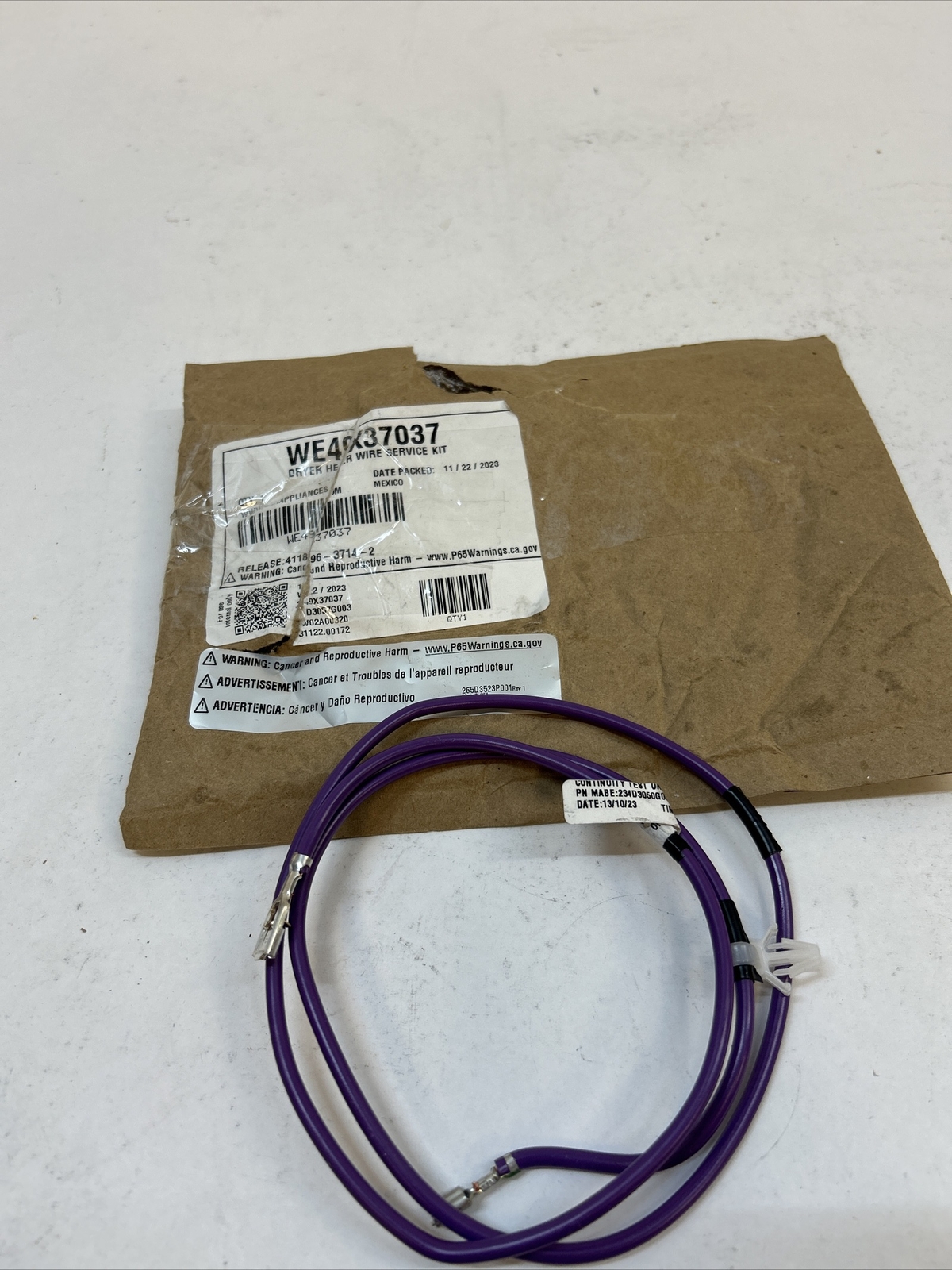 GE Dryer Heater Service Kit Wire WE49X37037 for sale online | eBay