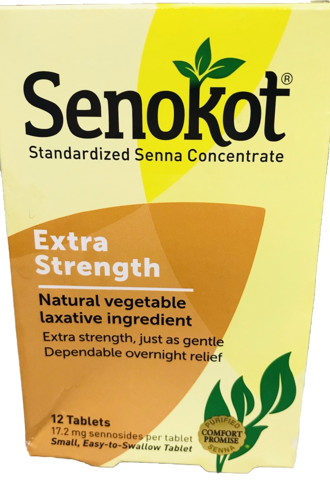 Senokot Extra Strength Natural Vegetable Laxative Tablets 17.2 mg 12 Ct ...