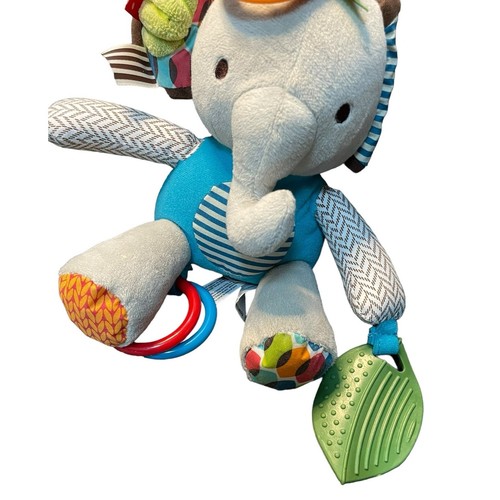 Skip Hop Bandana Buddies Plush Elephant Baby Toy Activity Squeak ...