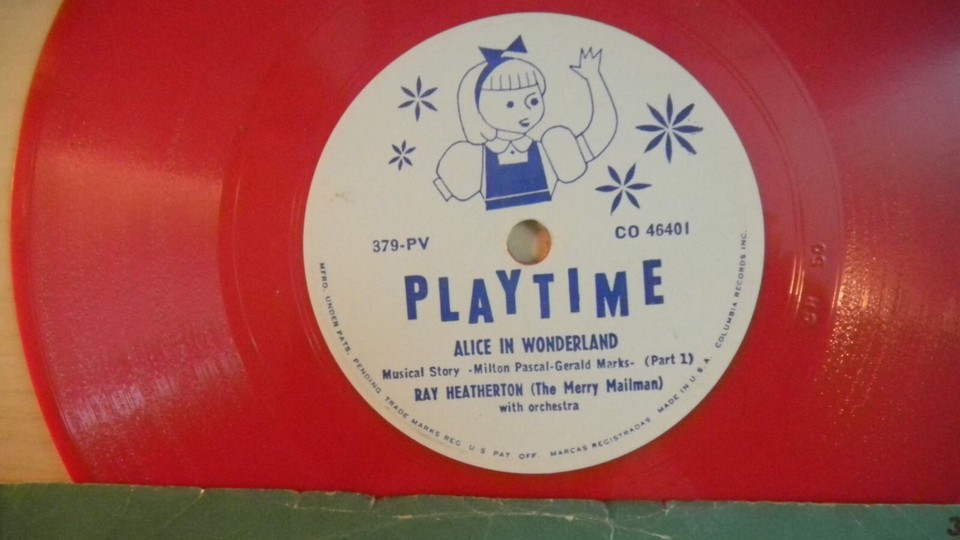 Playtime/Columbia RED Records ALICE IN WONDERLAND 78rpm 50s | eBay