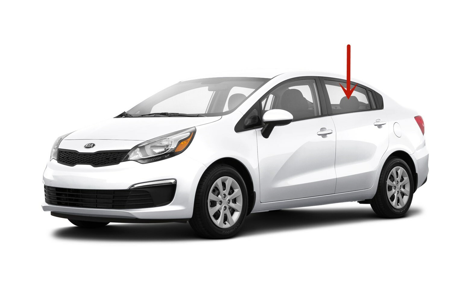 Fits 2012-2017 Kia Rio 4 Dr Sedan Driver Side Left Rear Door Window ...