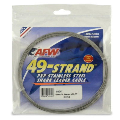 AFW 49 Strand Shark Fishing Line Leader Cable 30ft Type 304 Stainless Steel | eBay Australia