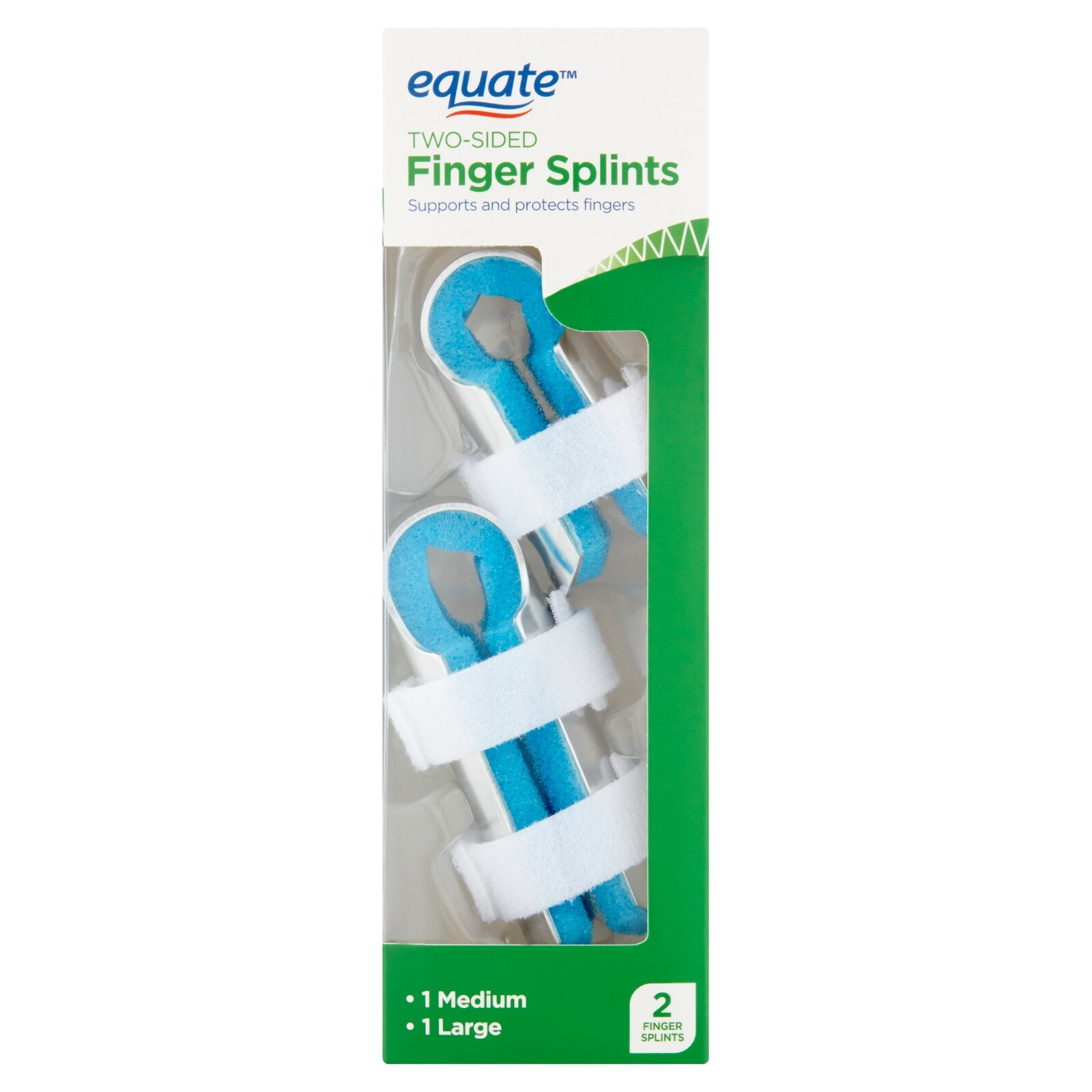 Equate Two-Sided Finger Splints, 2 CT..+ | eBay