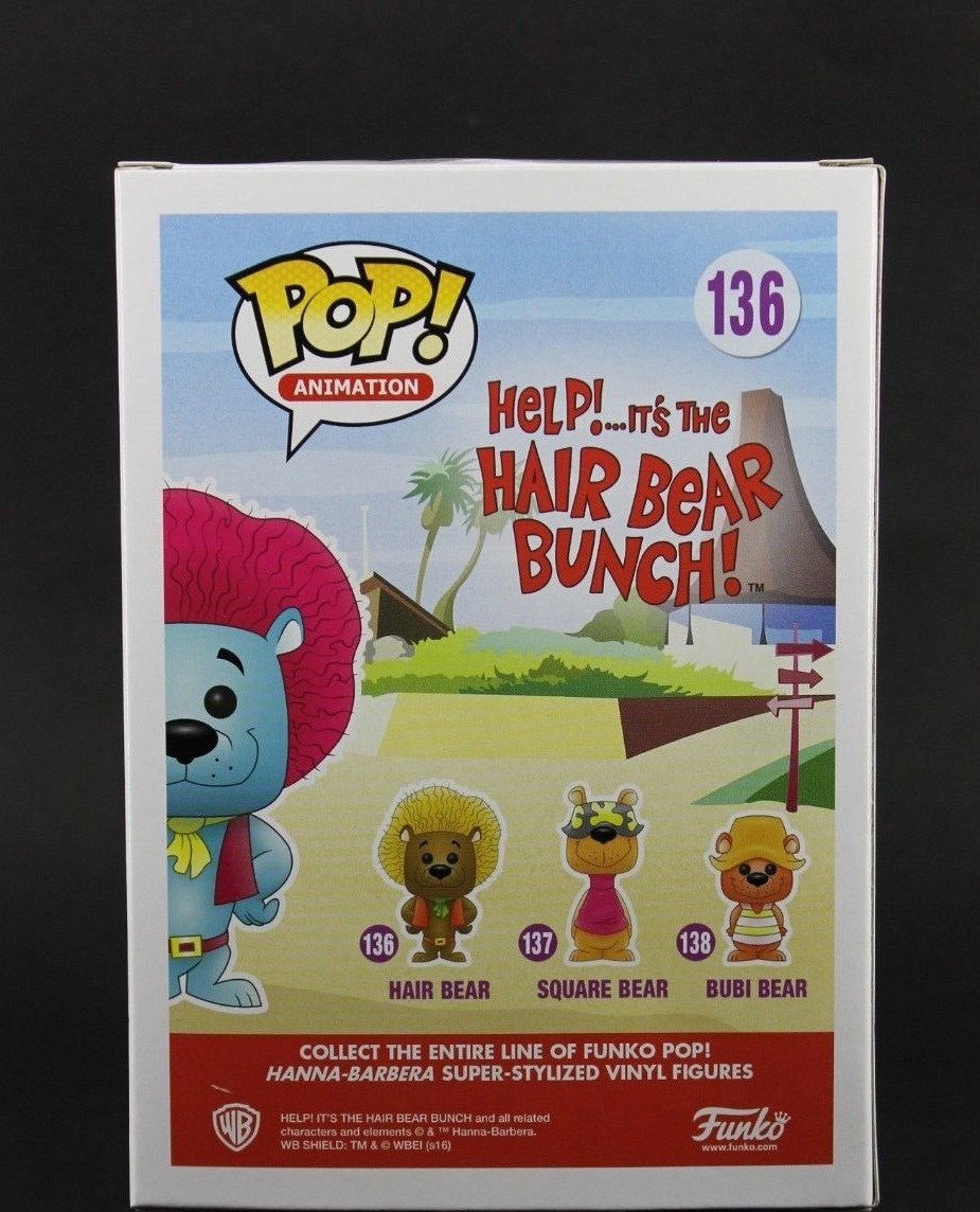 FUNKO POP ANIMATION HAIR BEAR BUNCH #136 HAIR BEAR (BLUE 2016 SDCC ...