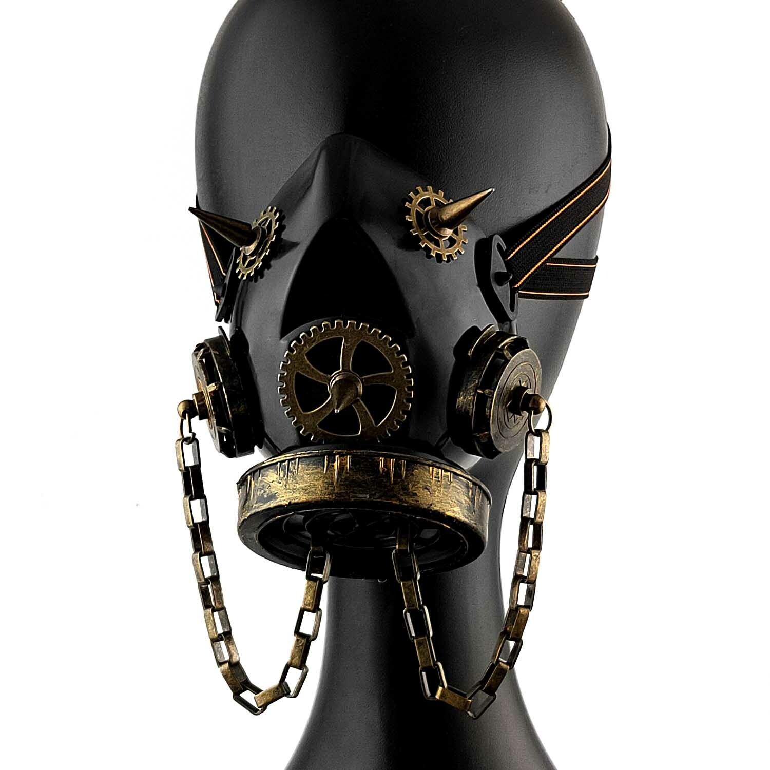 Gears Retro Steampunk Gothic Gas Mask Cosplay Costume Respirator 12SB8 ...