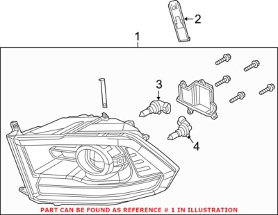 Genuine OEM Mopar Front Driver Left Headlight Assembly For Ram 1500 ...