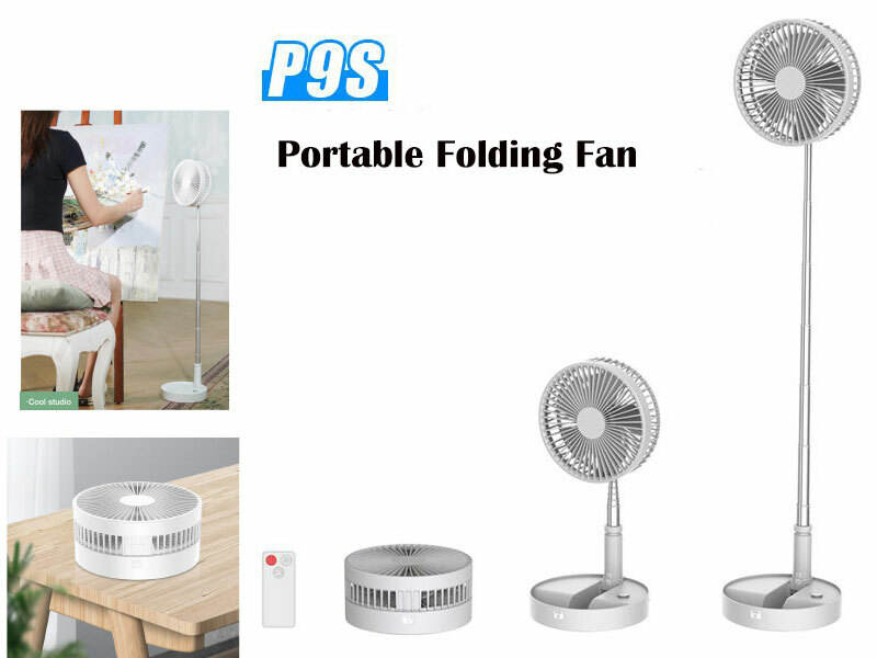 Mini Foldable Telescopic Fan USB Rechargeable Portable Small Electric ...