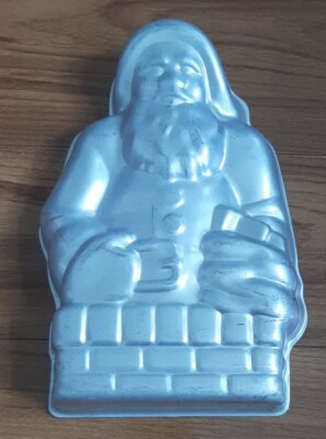 Vintage Wilton Santa in Chimney Cake Pan Baking Mold TOP ONLY NO BOTTOM ...