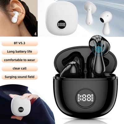TWS Wireless Invisible Headset Bluetooth 5.3 Earbuds Semi-In-Ear Touch ...