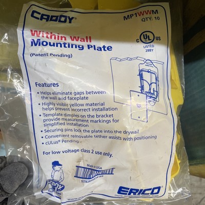 (C) (QTY 10) Caddy MP1WWM With Wall MTG Plate | eBay