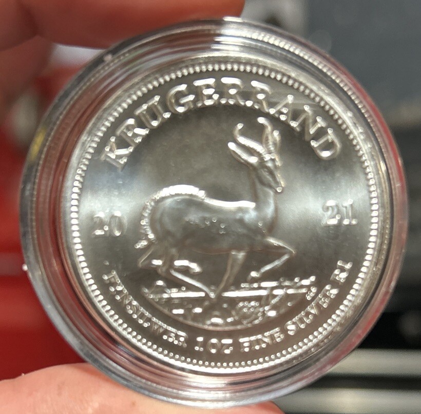 Silver Krugerrand .999 Solid Silver Coins South Africa Mint BU Bullion ...