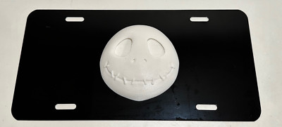 Danzig Flaming Skull in 3D - Black with RED License Plate Insert ...