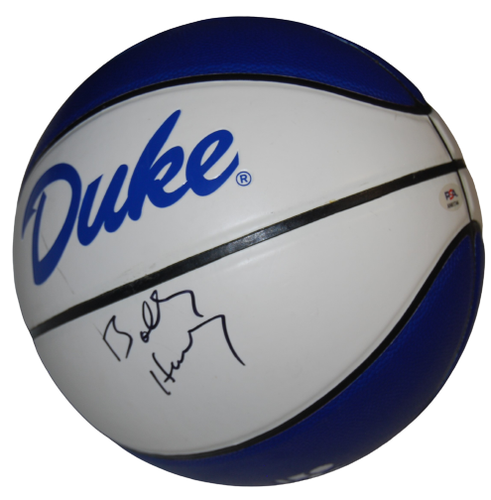 BOBBY HURLEY signed (DUKE BLUE DEVILS) F/S LOGO basketball PSA/DNA ...