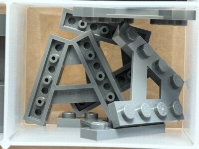 LEGO Parts - Dark Bluish Gray Wedge, Plate A-Shape - No 15706 - QTY 5 ...