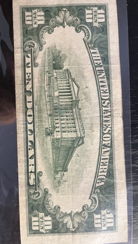 1934 C $10 Ten Dollar Silver Certificate Blue Seal BA Block | eBay