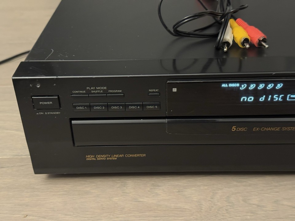 Sony CDP-C345 Compact Disc Player 5 Disc Changer Vintage Stereo W RCA ...