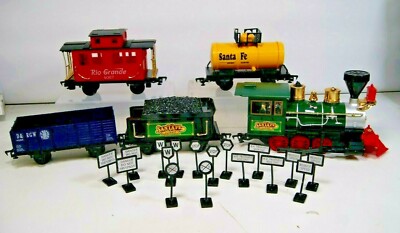 Eztec G Gauge Santa Fe Express Train & Sign Set Only * Read Description ...
